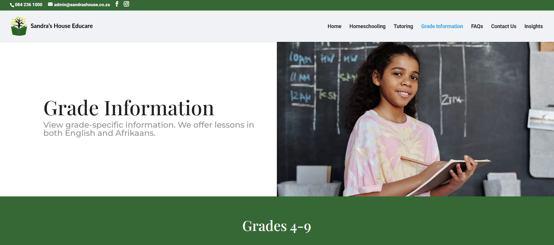 Grade Information - Sandras House